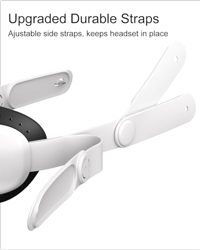 BUSQUEDA Pro Head Strap with Battery Pack for Quest 2,Magnetic Connection 6000mAh Replaceable VR Power, Replacement Elite Strap Accessories for Extend Play time in VR