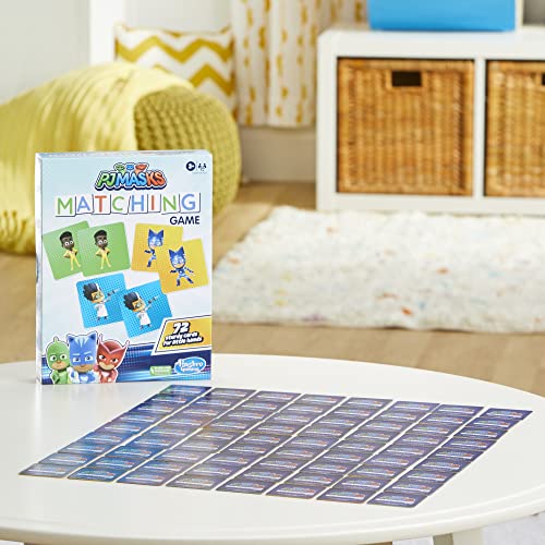 PJ Masks Hasbro Gaming Matching Game for Kids Ages 3 and Up, Fun Preschool Memory Game for 1+ Players