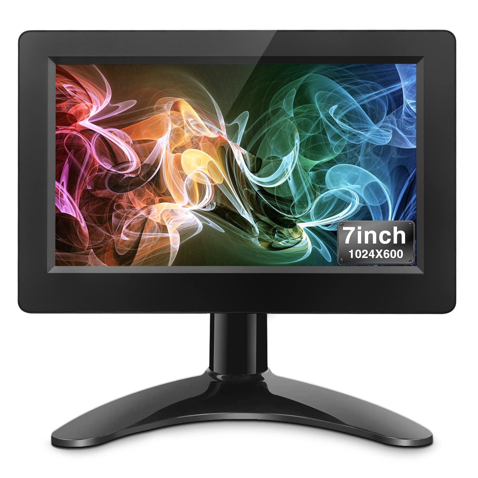 kuman 7 Inch Touch Screen IPS Display 1024x600 Monitor for Raspberry Pi 4 3 2B B RPi 1 B+ A+ PC Car with HDMI VGA Input and Speaker for Various System SC7K