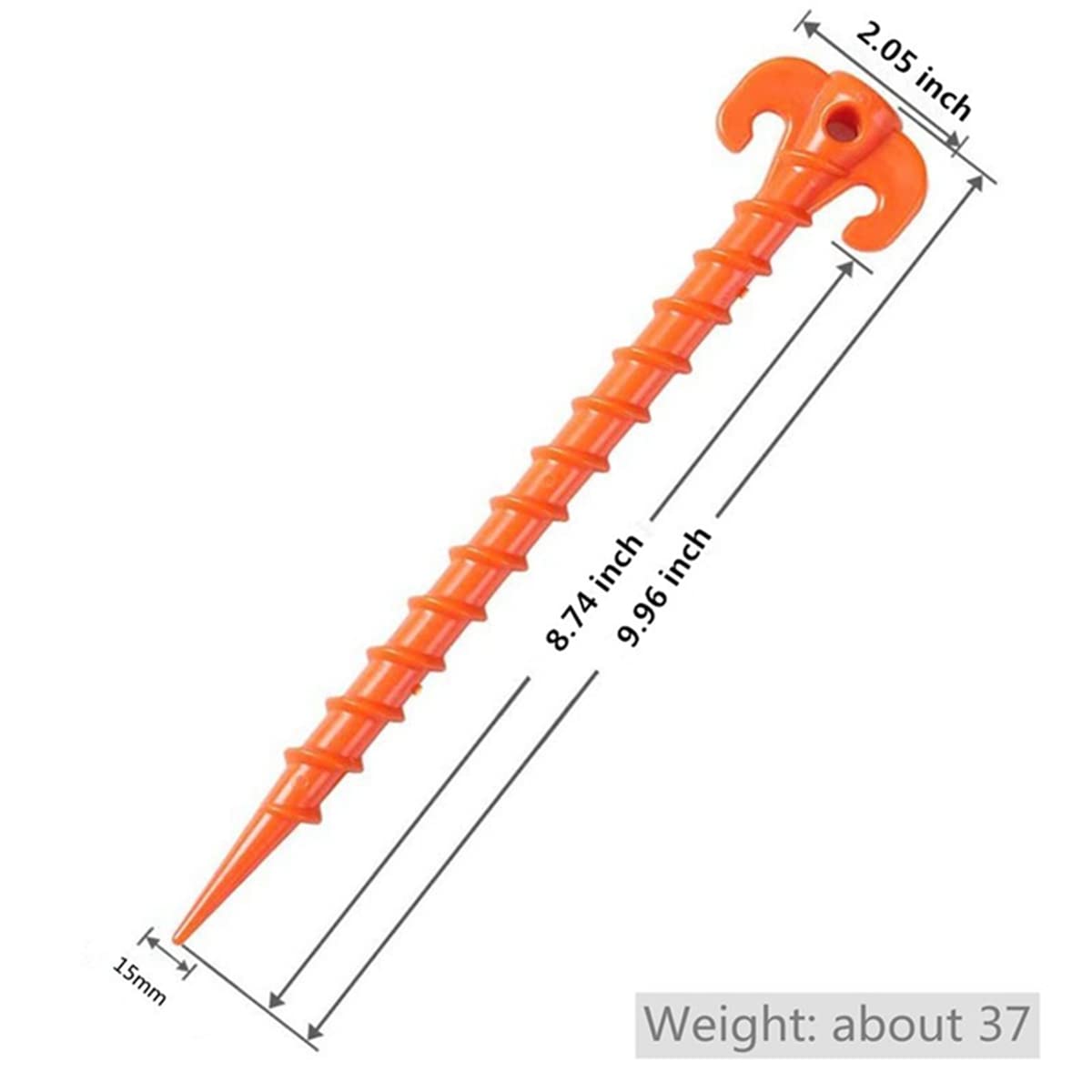 Canopy Stakes Tent Stakes, 10 Packs Beach Tent Pegs,Heavy Duty Screw Shape Ground Anchor Nail, Large 10 inch Spiral Anchor Stakes for Hiking,Camping,Sandbeach