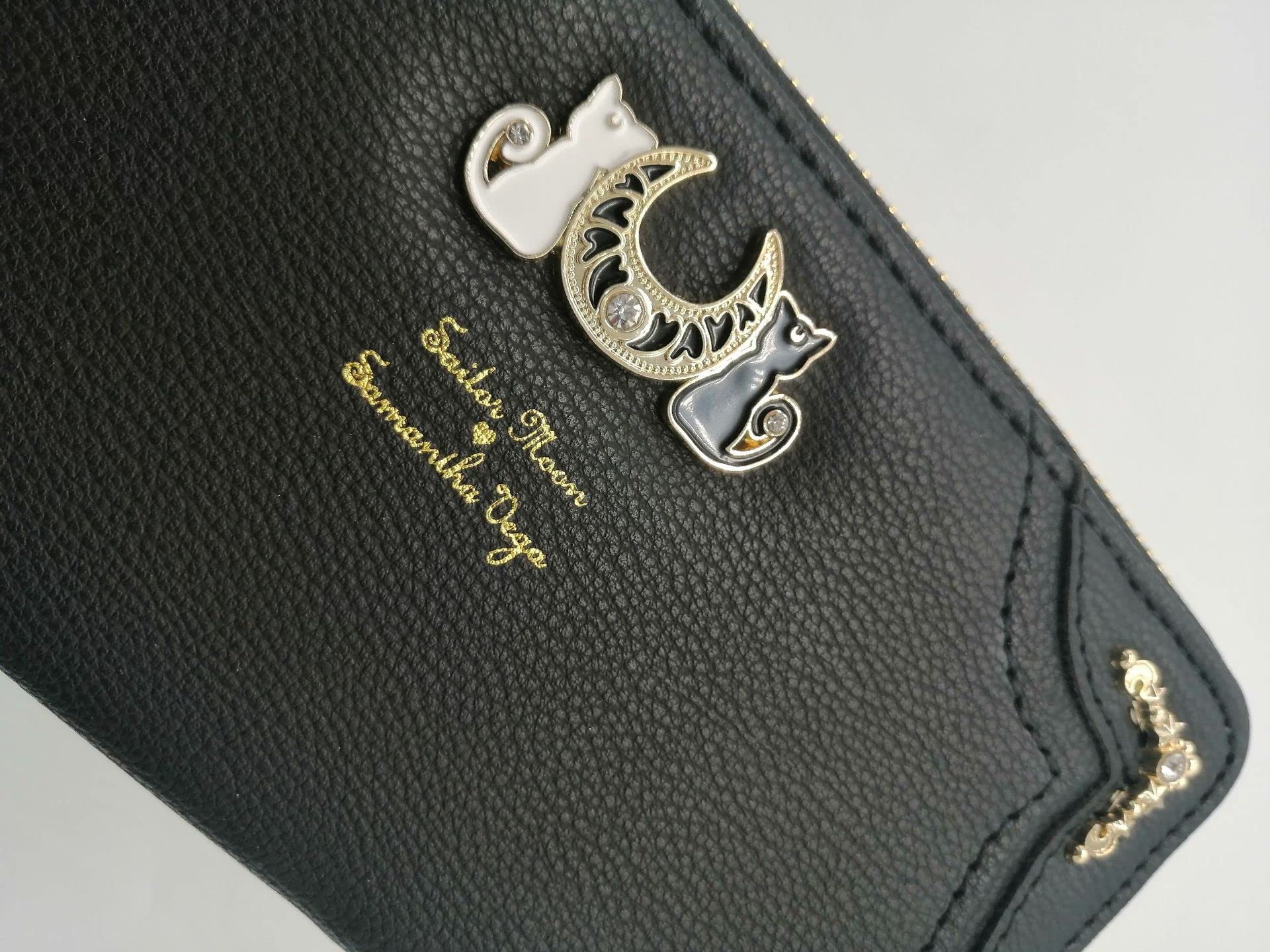 Buxomigrl Girls Moon Wallet Zipper Purse Anime Print PU Leather Credit Card Holder Bag