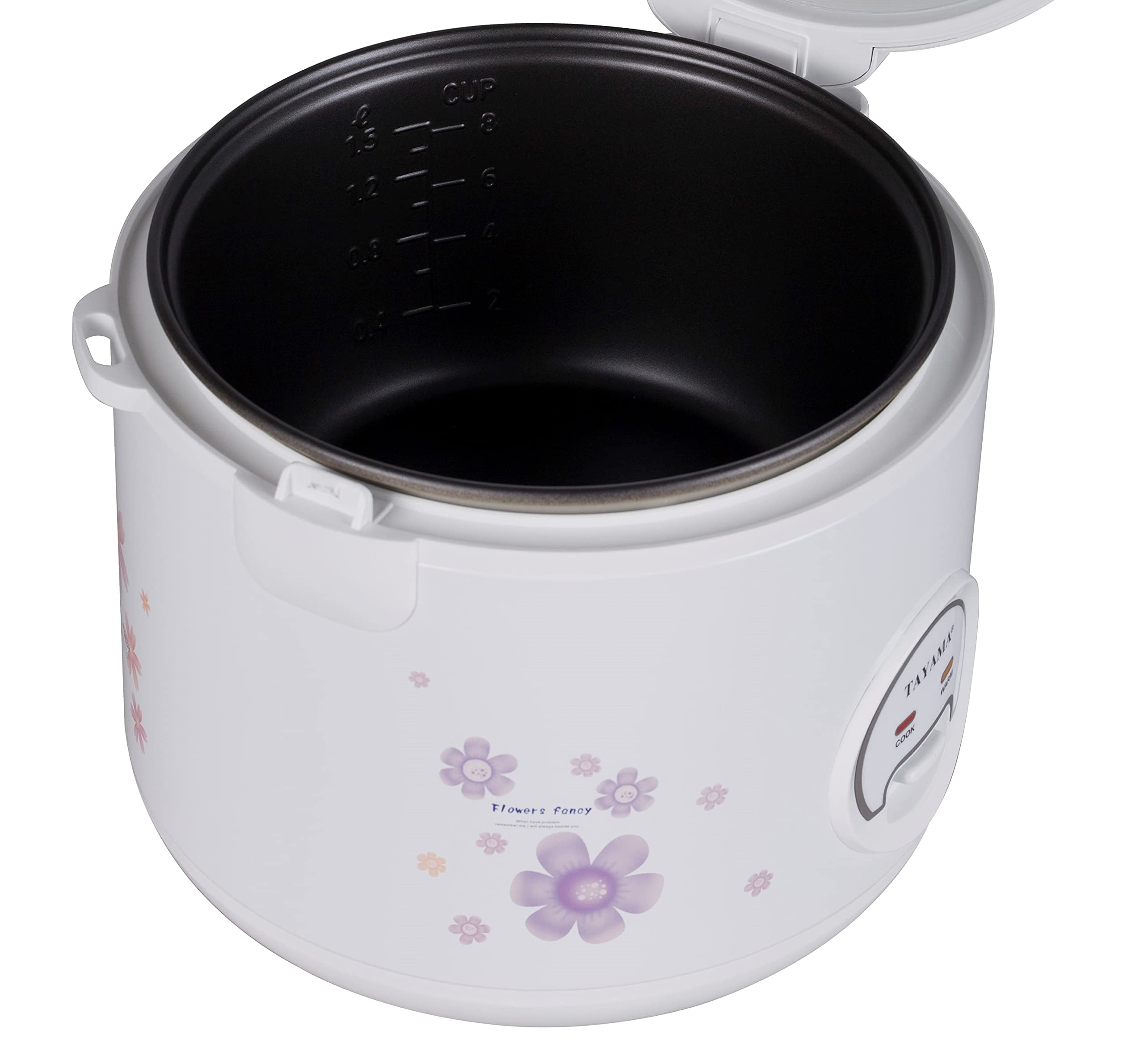 Tayama Automatic Rice Cooker & Food Steamer 8 Cup, White