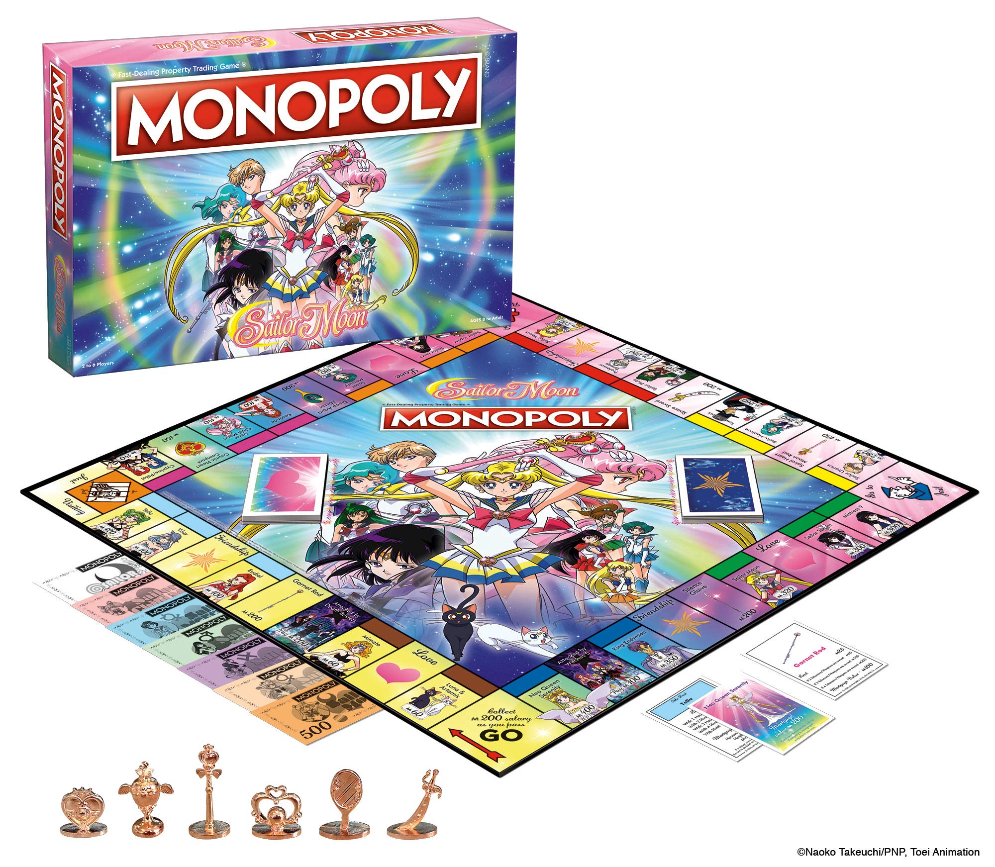 Monopoly Sailor Moon Board Game | Based on The Popular Anime TV Show | Custom Tokens, Money and Game Board | Officially Licensed Merchandise