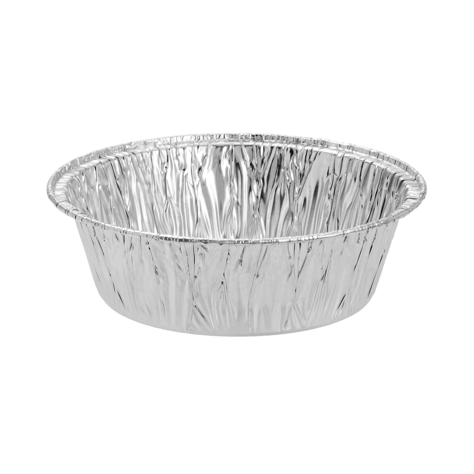 Juvale 100 Pack Mini Individual Pot Pie Pans, Round Disposable Aluminum Tins for Small Business, Catering, Baking, and Cafes (5 In)