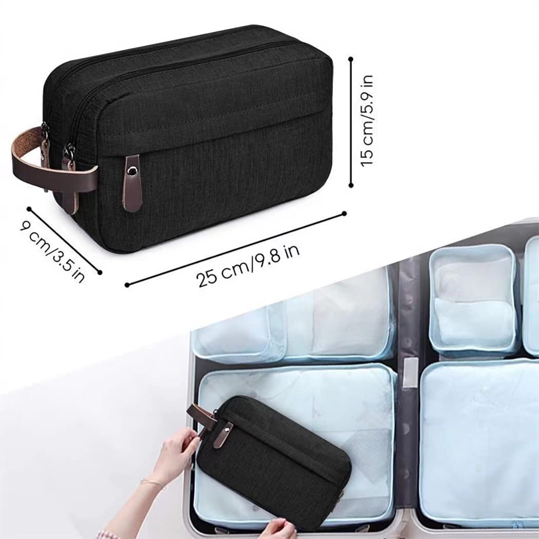 BXNSEN Toiletry Bag for Men, Large capacity waterproof Nylon Travel Toiletry Bag Dopp Kit (black)
