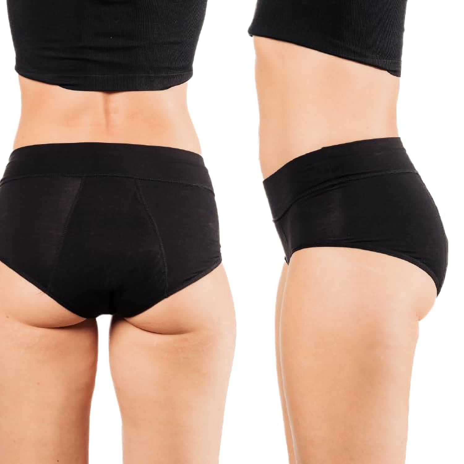 Bambody Absorbent Panty: Period Panties | Maternity and Postpartum Underwear - 3 Pack: Pink-Blue-Green - X-Large