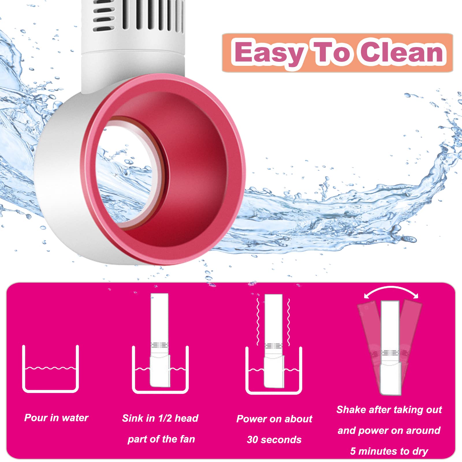 Eyelash Fan Dryer with Lash Tweezers, Portable USB Rechargeable Bladeless Mini Fan Handheld Air Conditioning Blower Cooling Dryer for Essential Eyelash Extension Lash Supplies (White)