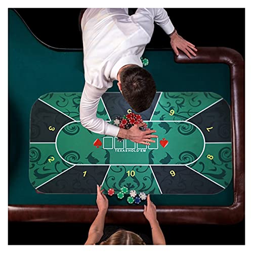 Craps and Roulette Table Felt Poker Tablecloth 1.2 Texas Poker Mat Suede Rubber Table Cloth Board Game Poker Able Top Digital Printing Casino Layout Poker Accessories (Color : 120x60cm)