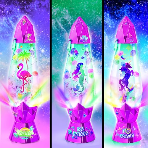 Canal Toys Style 4 Ever DIY Mood Lamp - Customizable Bubble Lamp with Color-Changing LED Lights, Glittery Bubbles, and Swirling Beads. Ages 6+