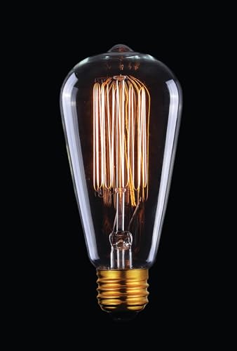 CANARM B-ST45-17C, Edison, 60W E26-G, Clear Glass, ST45 Cone Shape, Dimmable, 2500 Hours Bulb, 1 Count (Pack of 1)