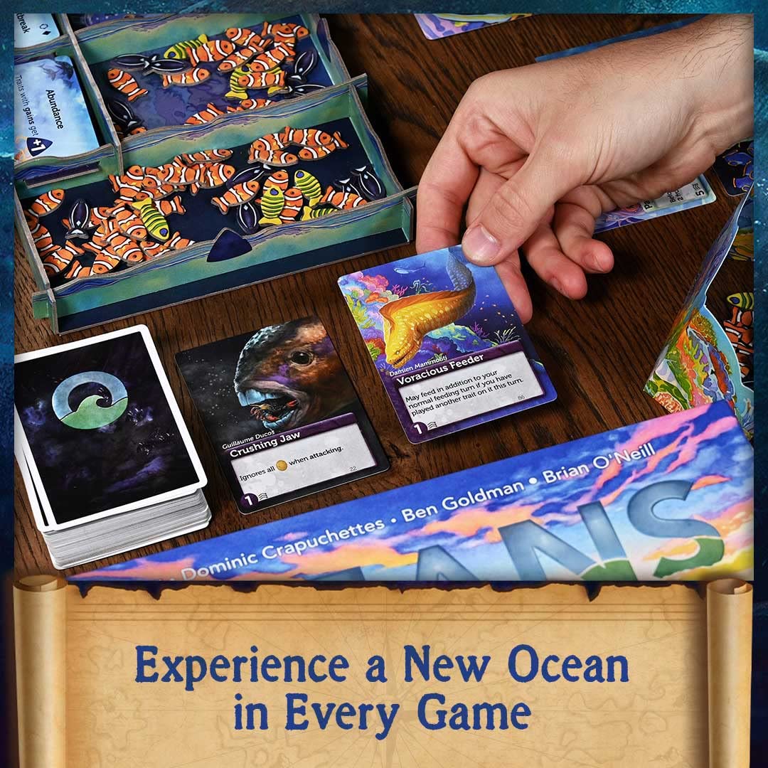 Northstar Game Studio Oceans Board Game | Beautiful Strategy Game for Adults, Teens & Families | Create Aquatic Species in This Ecosystem Game | 2-4 Players, 90 mins, Age 12+