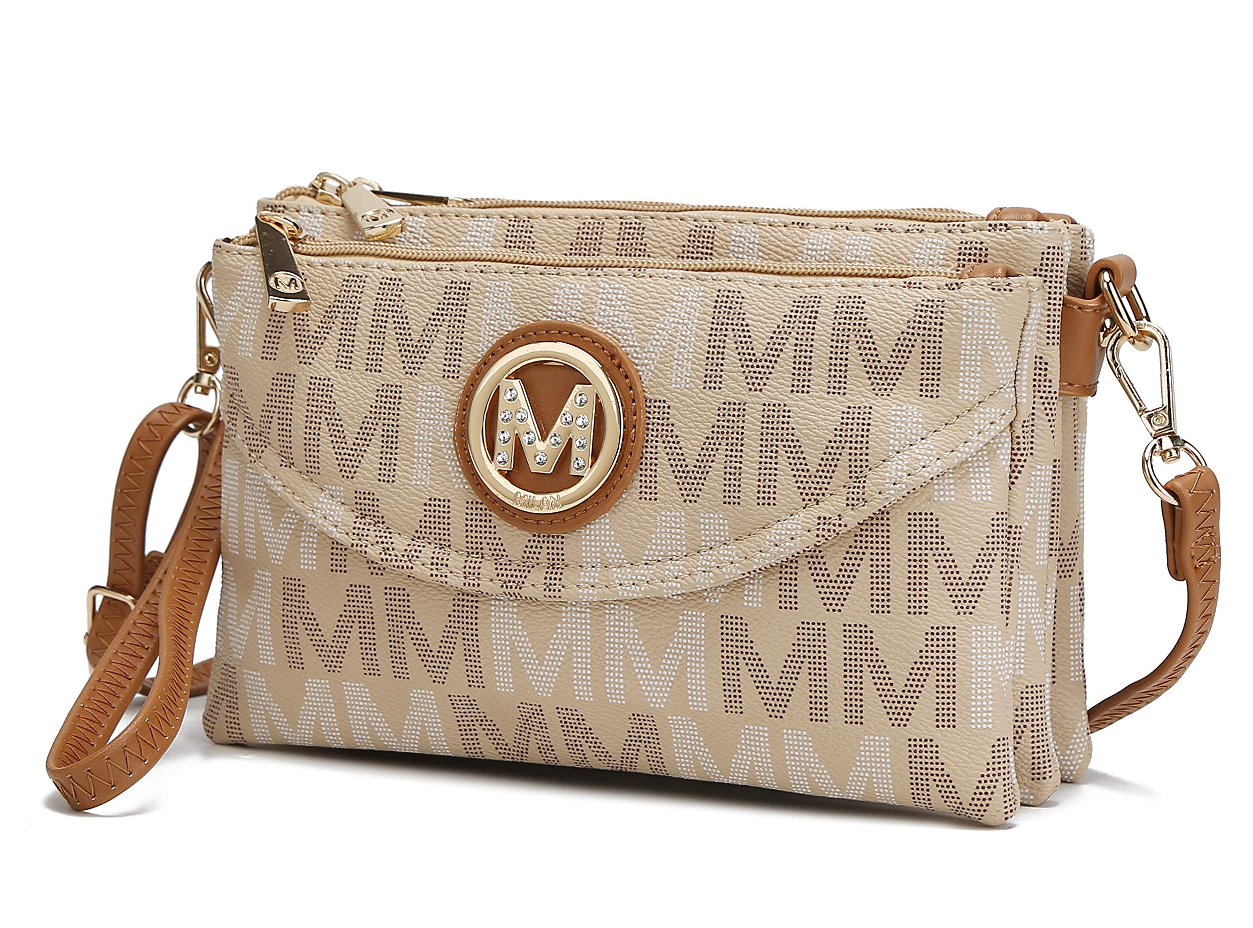 MKF Collection Crossbody Bag for Women Wristlet Strap, Vegan Leather Shoulder Bag Handbag Purse by Mia K