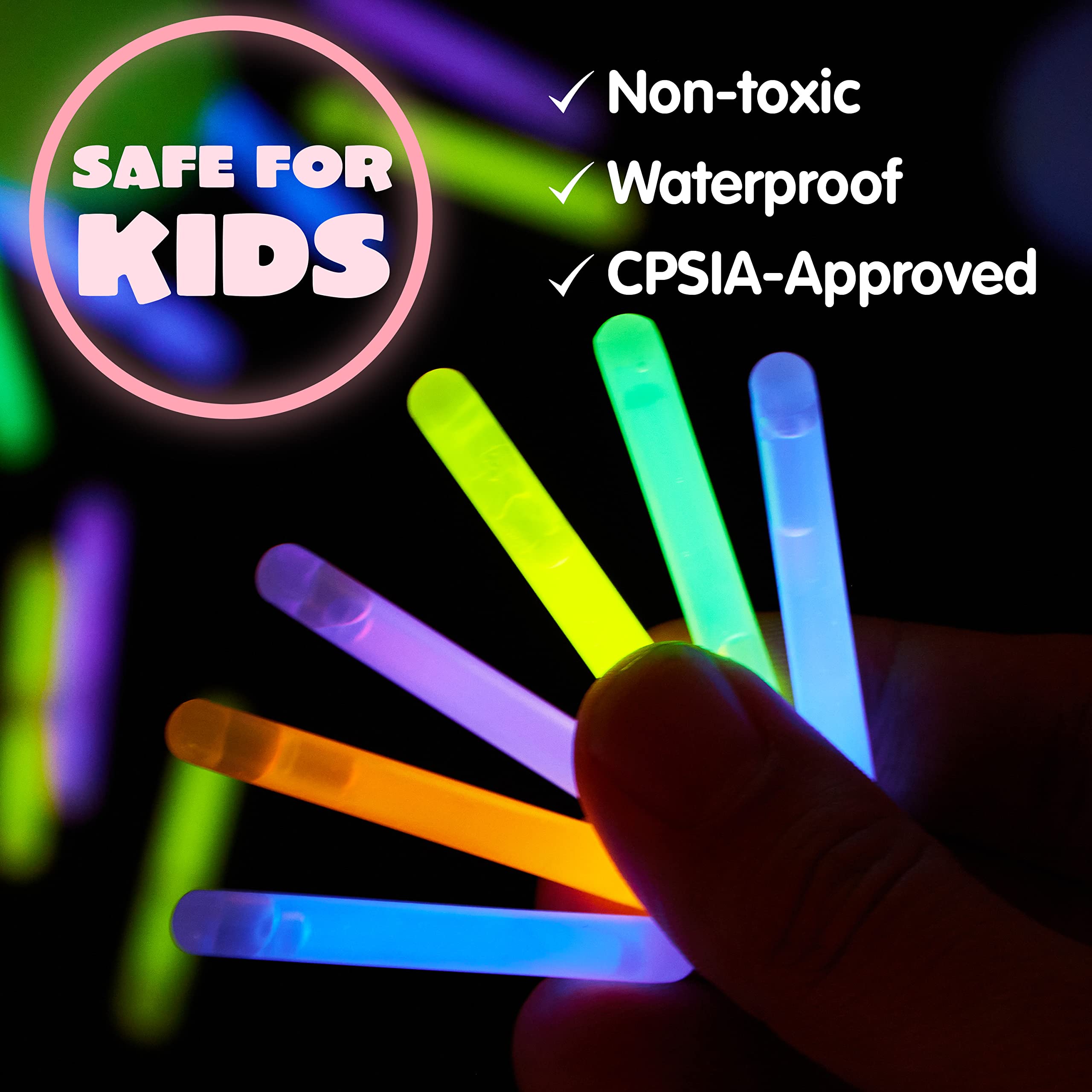 JOYIN 35 Easter Eggs with Mini Sticks (70PCs Total) for Kids Glow-in-The-Dark Basket Stuffers Fillers Gift, Easter Hunt Game Party Favors Decorations Supplies, Classroom Prizes.