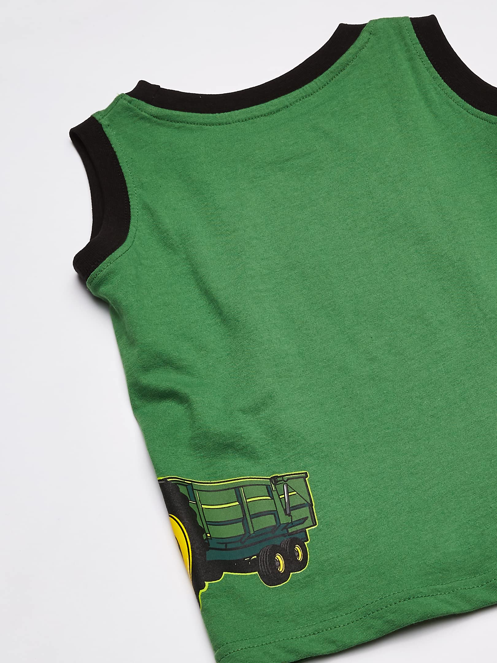 John Deere boys Muscle T-shirt T Shirt, John Deere Green Black, 4 US