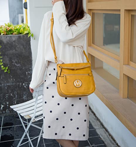 MKF Crossbody Bag for Women, Vegan Leather Messenger Purse β Designer Pocketbook Handbag Shoulder Strap
