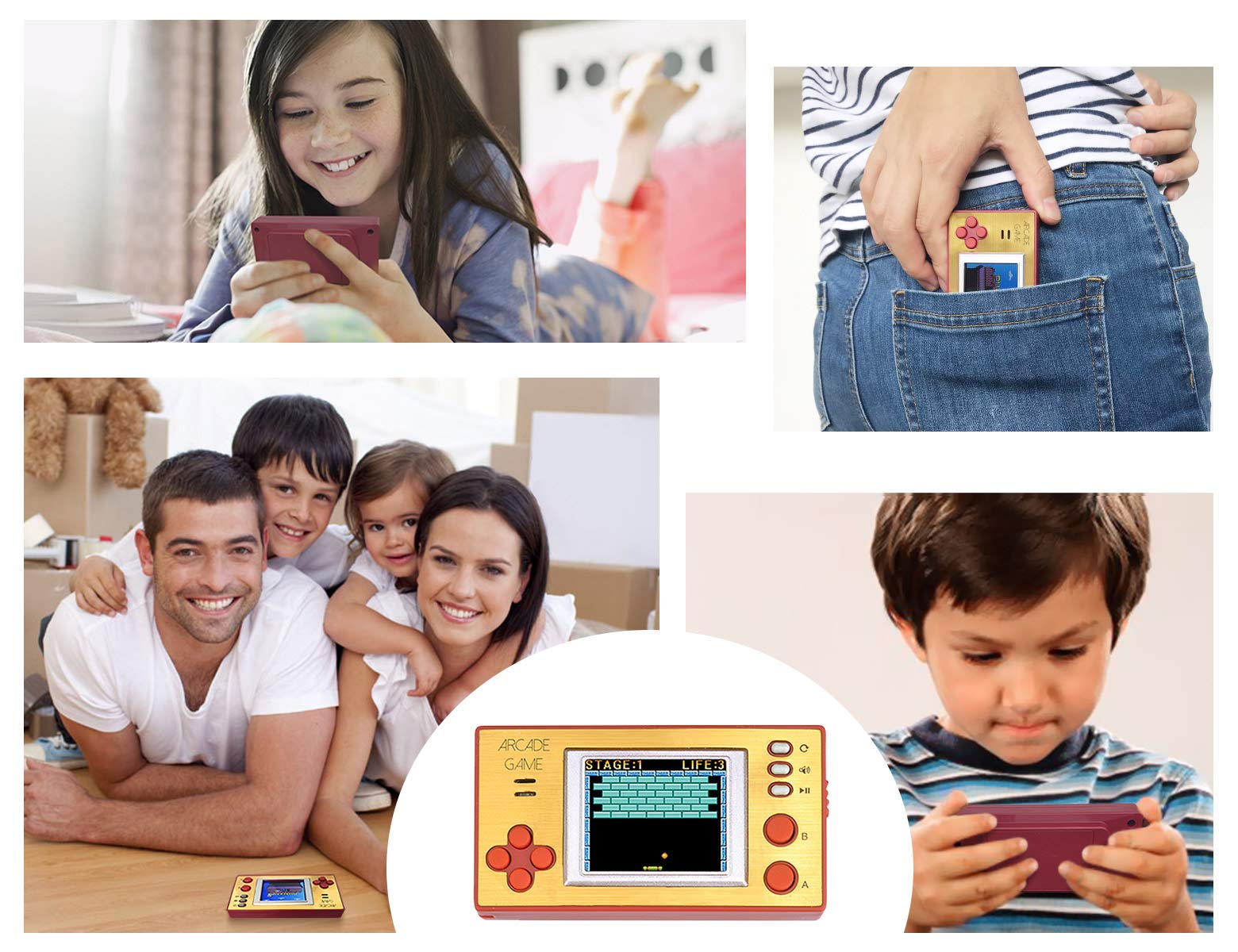 LEHAWU Handheld Portable Arcade Video Game Console iWawa Retro Pocket 150+ Games for Kids to Adult