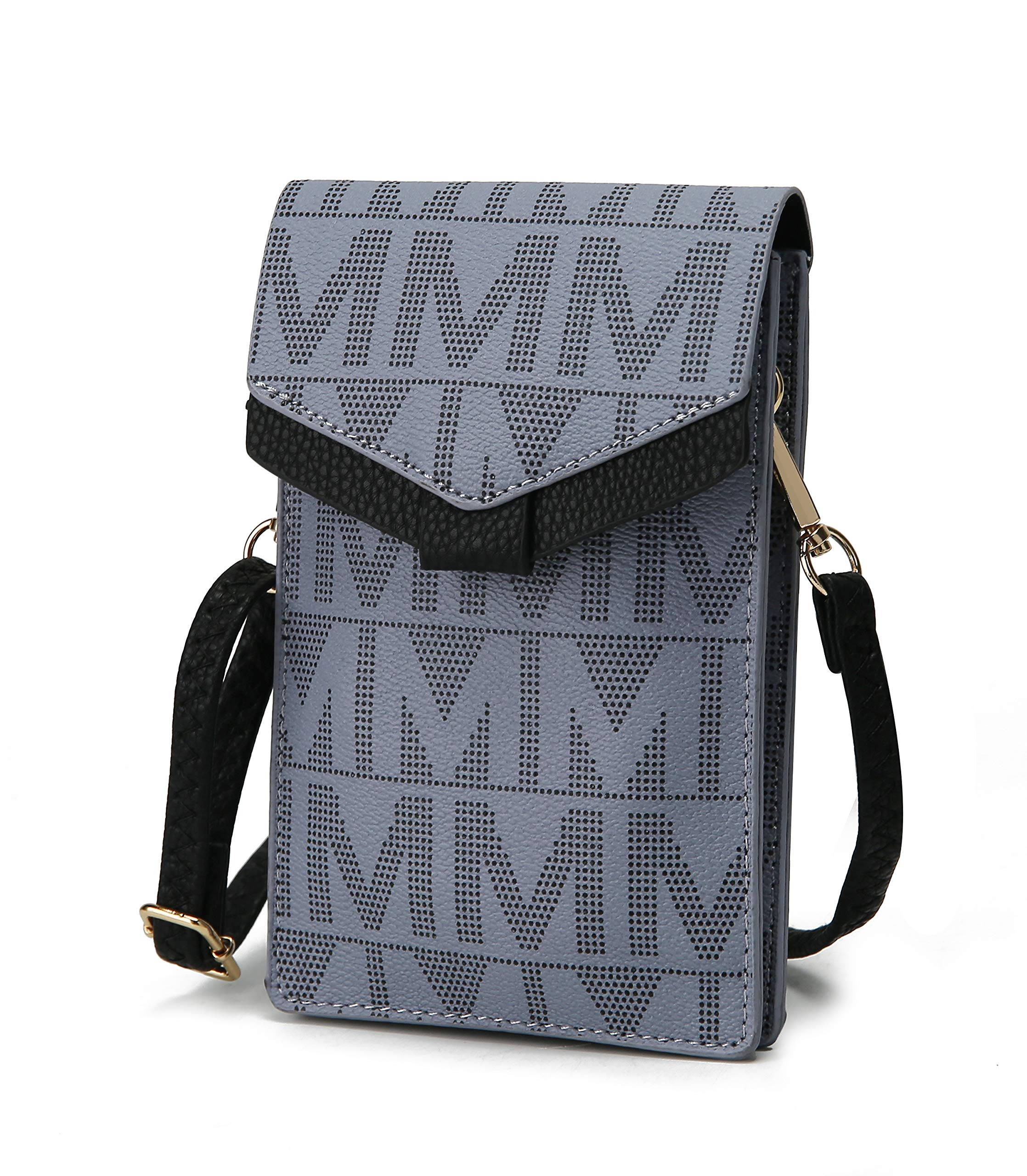 MKF Small Crossbody Cell Phone Purse Wallet for Women – PU Leather Cellphone Bag – Case with Shoulder Strap Beige