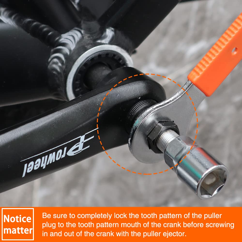 Bike Tools Set of 7, Has 3 in 1 Multi Bike Cassette Removal Tool with Chain Whip and Auxiliary Wrench & MTB Bracket Removal, Crank Puller Tool + 16mm Spanner, Portable Emergency Accessories Kit