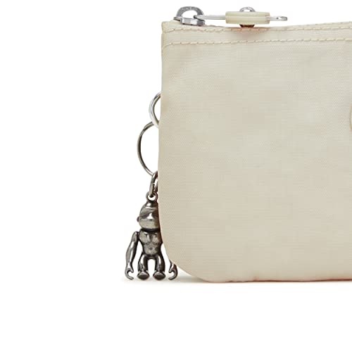 Kipling Women's Creativity Large Pouch, Versatile Cosmetics Kit, Lightweight Nylon Travel Organizer Wallet, Light Sand, 7.25" L x 4.25" H x 0.5" D