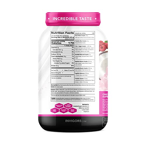 INVIGOR8 Superfood Shake (Strawberry) Whey Protein Shake + Collagen Peptides + Fatburner Bundle