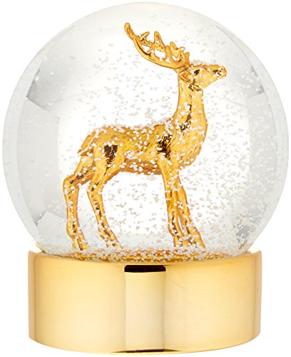 Lenox Holidays Reindeer Golden Snowglobe, Gold
