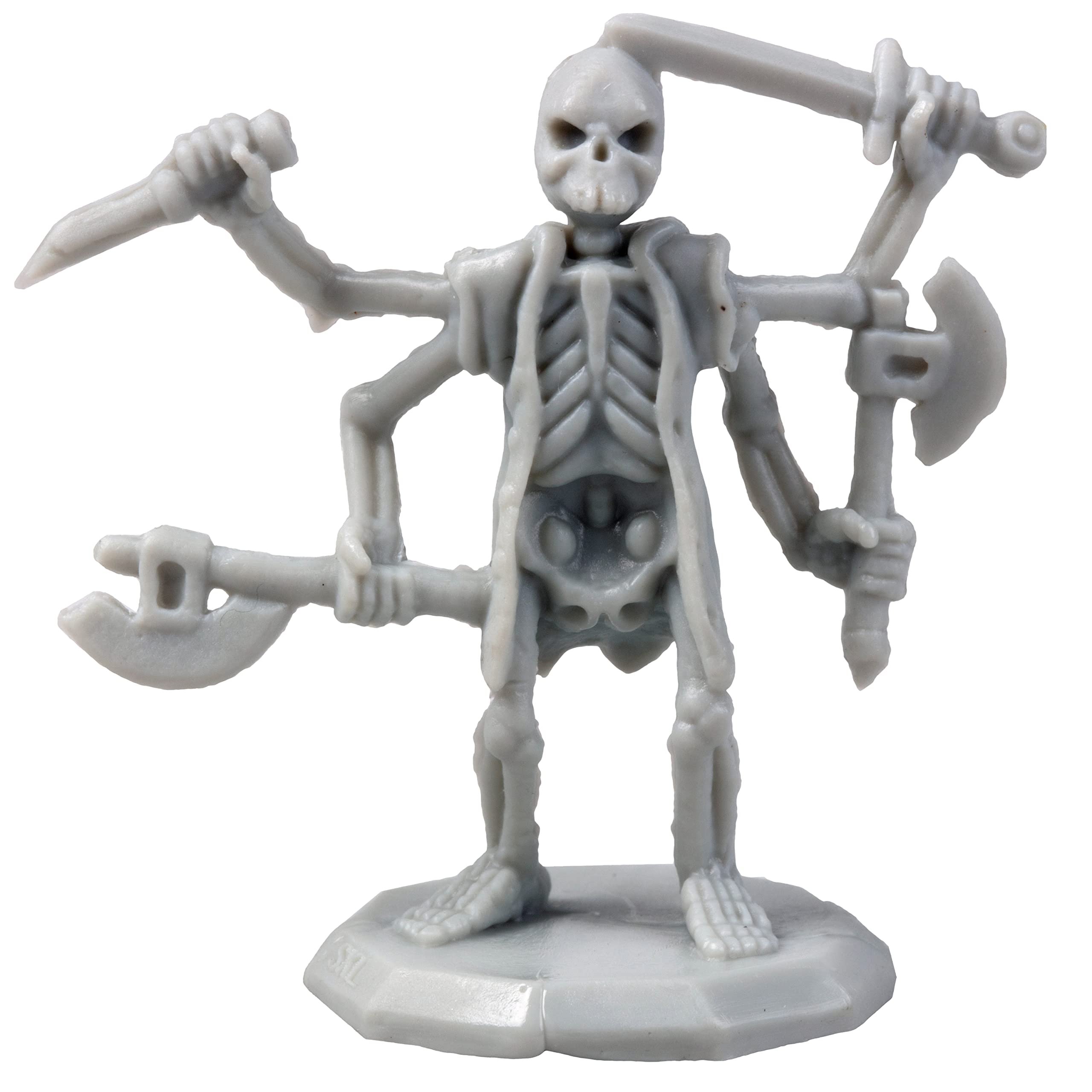 Monster Protectors 56 Unpainted Fantasy Mini Figures- All Unique Designs- 1" Hex-Sized Compatible with DND Dungeons and Dragons, Pathfinder and RPG Tabletop Games- Features Goblins, Gnolls, Skeletons