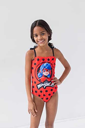 Miraculous Ladybug Big Girls One-Piece Bathing Suit Red/Black 14-16