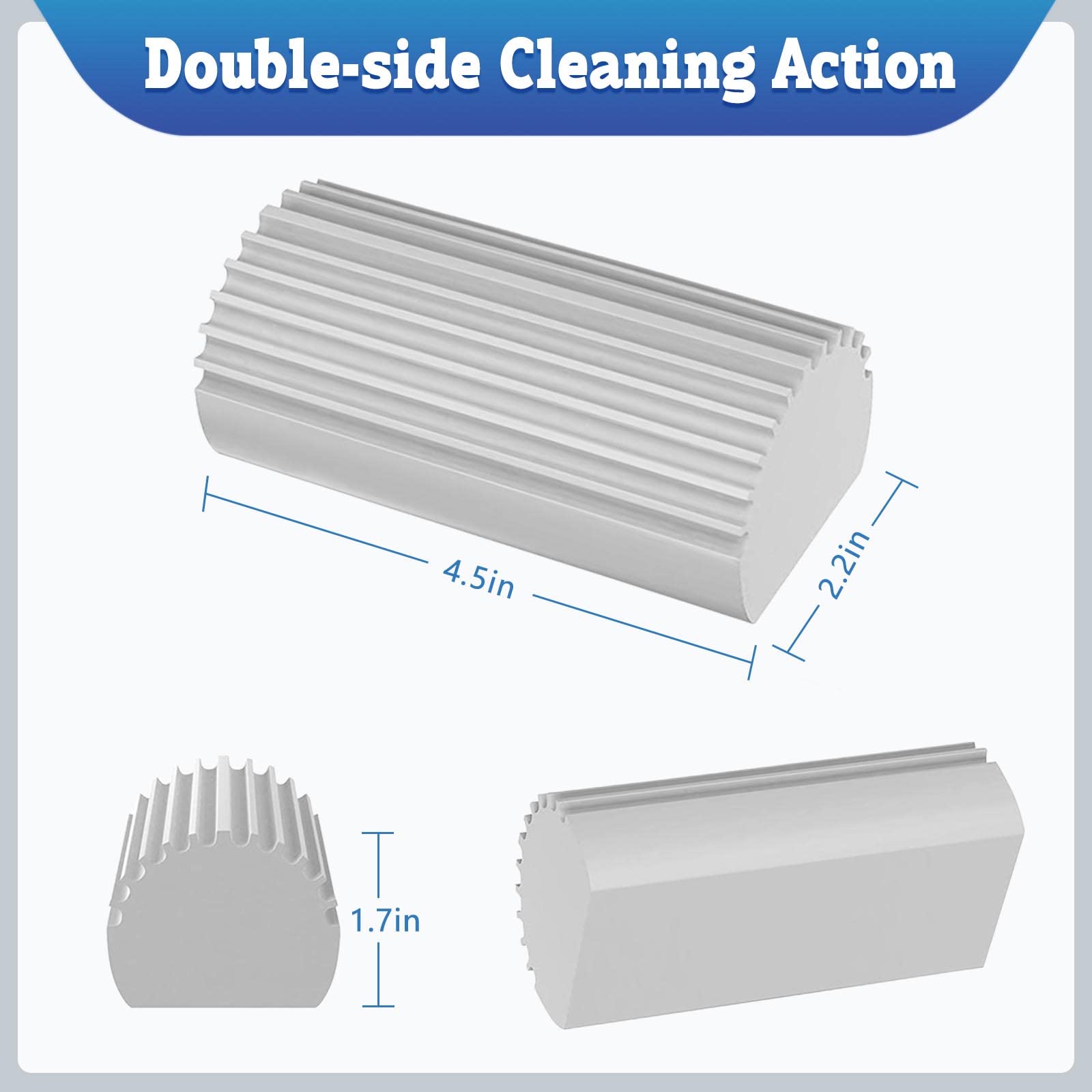 Bestylez 3 Pack Reusable Wet Cleaning Brush for Baseboard, Blind, Tiled, Furniture, Couches, Vent, Grill, Screen