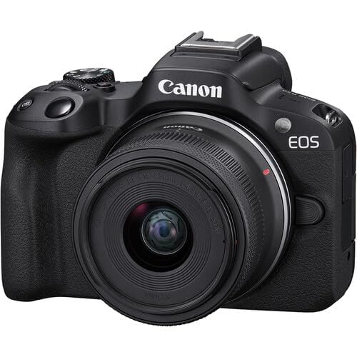 Canon EOS R50 Mirrorless Camera with 18-45MM and 55-210MM Lens Kit (Black) with Advanced Accessory and Travel Bundle | 5811C022 | canon eos r50