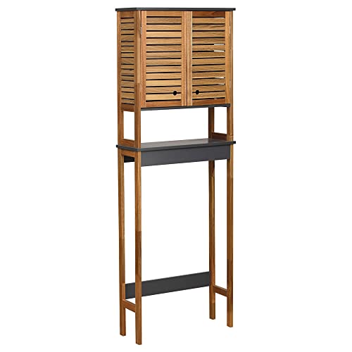 Evideco French Home Goods Over The Toilet Storage Cabinet Bathroom Elements Acacia - Gray Wood