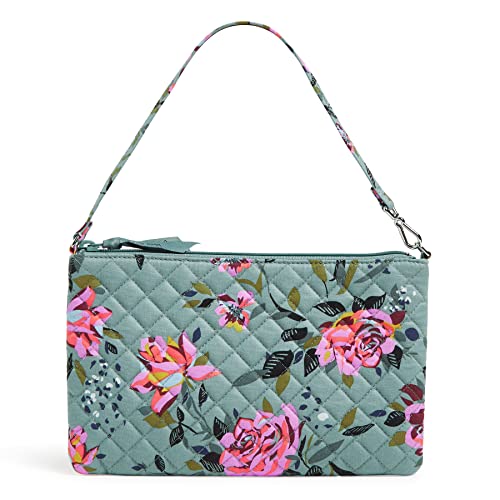 Vera Bradley Women's Cotton Convertible Wristlet With RFID Protection, Rosy Outlook - Recycled Cotton, One Size