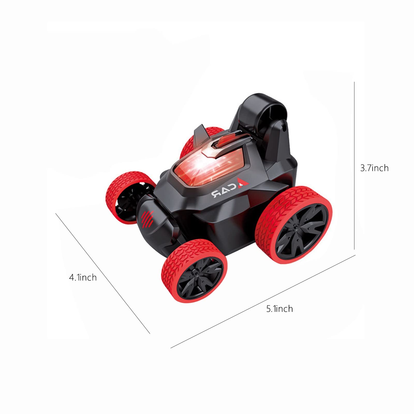 Cagogo Remote Control Car Lying Down Walking 360 Degree Dump Car Lights Music Stunt Roll Children Boy Girl Toy Car