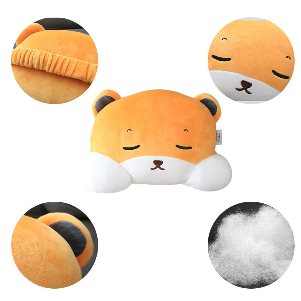 Car Headrest Pillow,Neck Pain Relief with Adjustable Strap,Comfortable Soft Car Seat Pillow for Driving,Head Rest Cushion,Cute Neck Pillow for Travelling and Home 2 Pieces