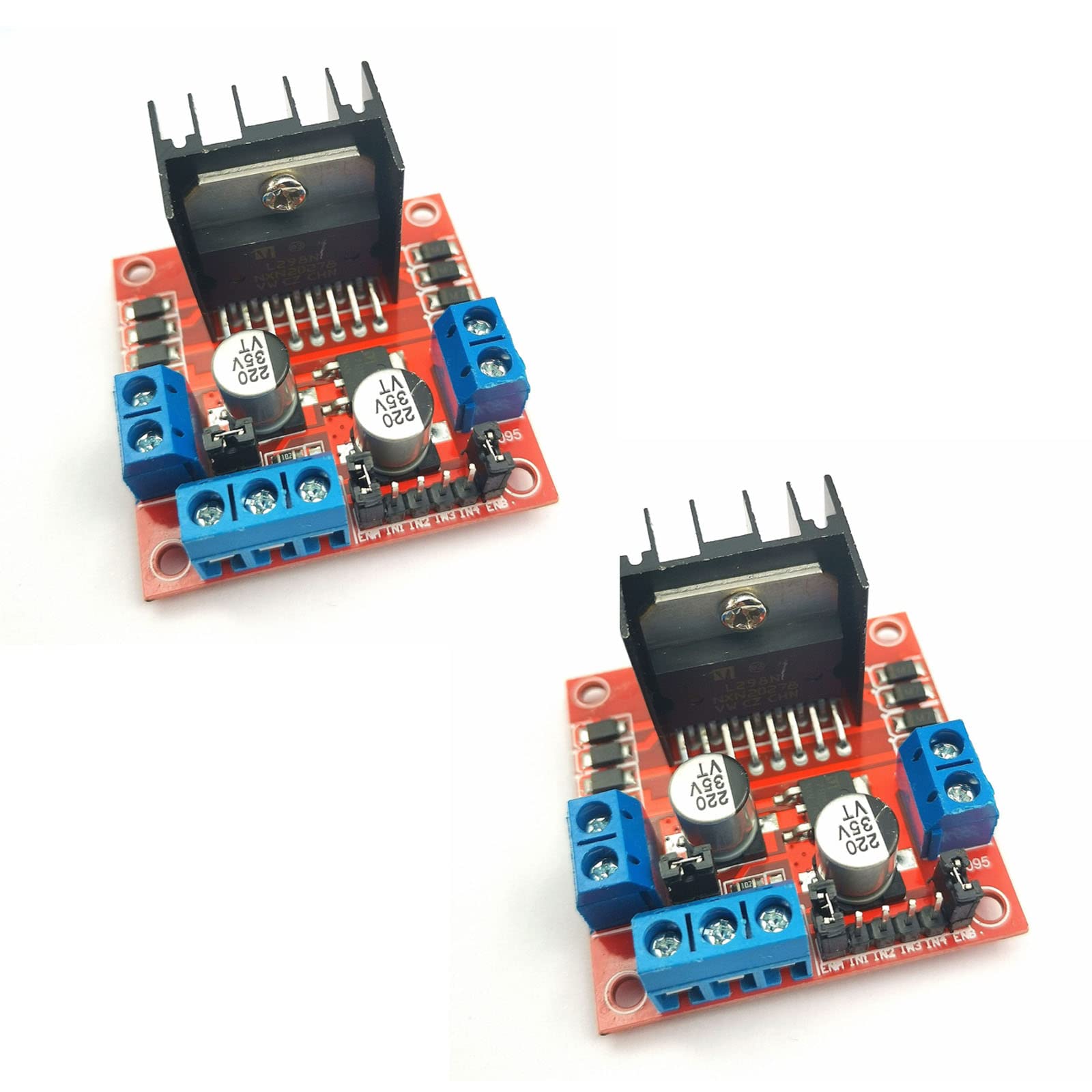 FainWan 2Packs L298N Motor Drive Controller Board Module Dual H Bridge DC Stepper for Ar-duino
