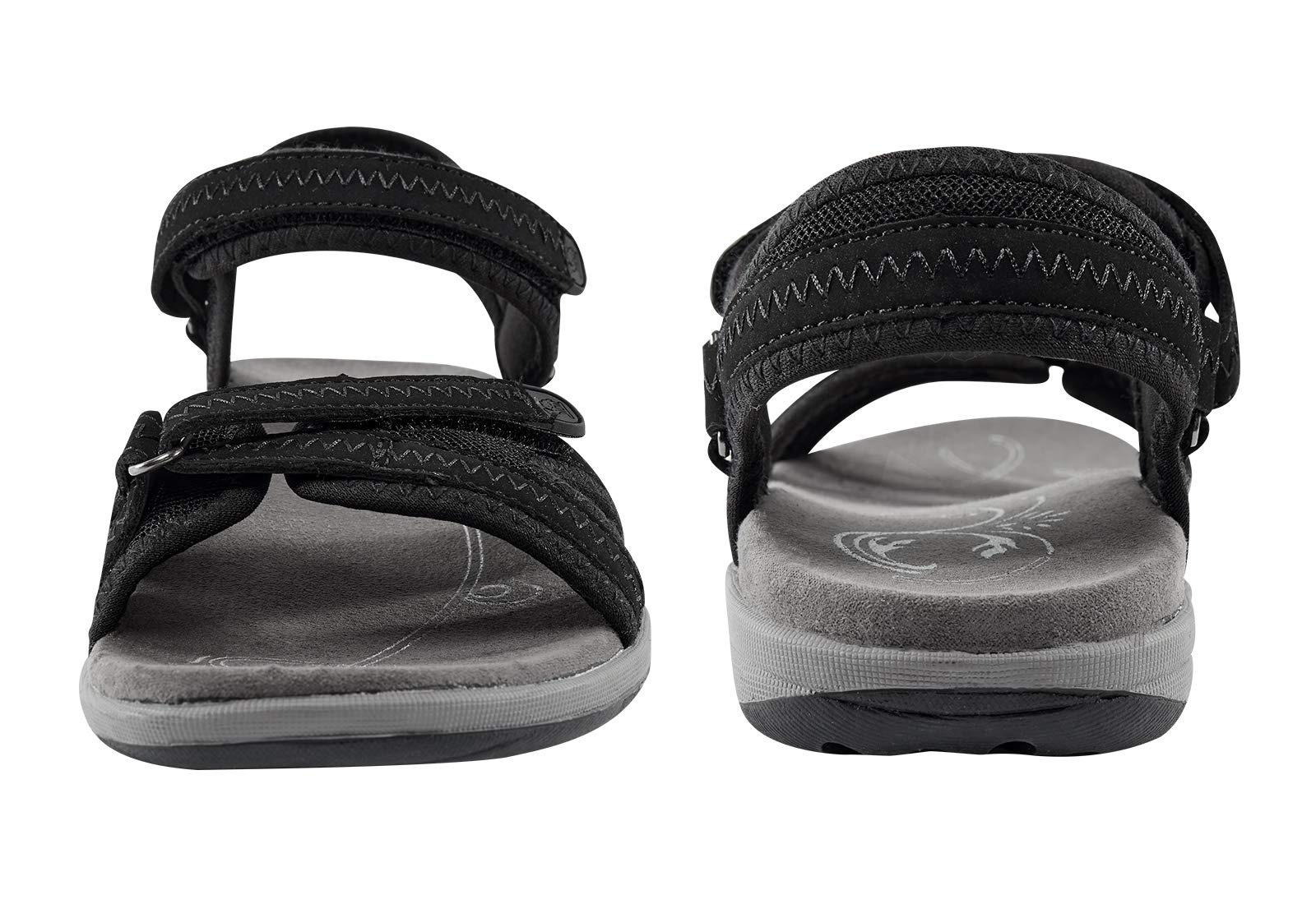 CAMEL CROWN Women's Hiking Sport Sandals Ultra Comfortable Athletic Walking Sandals with Arch Support for Outdoor Travel Beach Backpacking Black 8.5