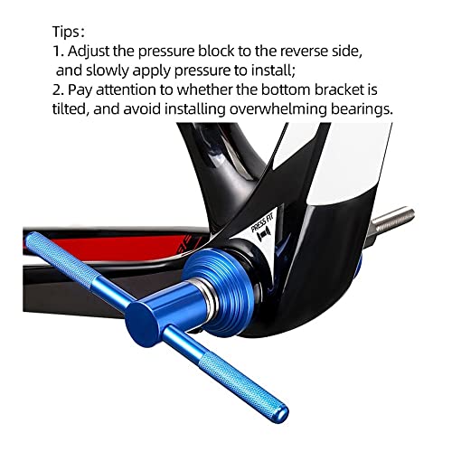 Bike Bottom Bracket Tool Bicycle Headphone Press Tool/Bottom Bracket BB Mount Removal Aluminum Kit for MTB Road Bike Repair Bicycle Bottom Bracket Removal Tool (Color : Press-in Tool)