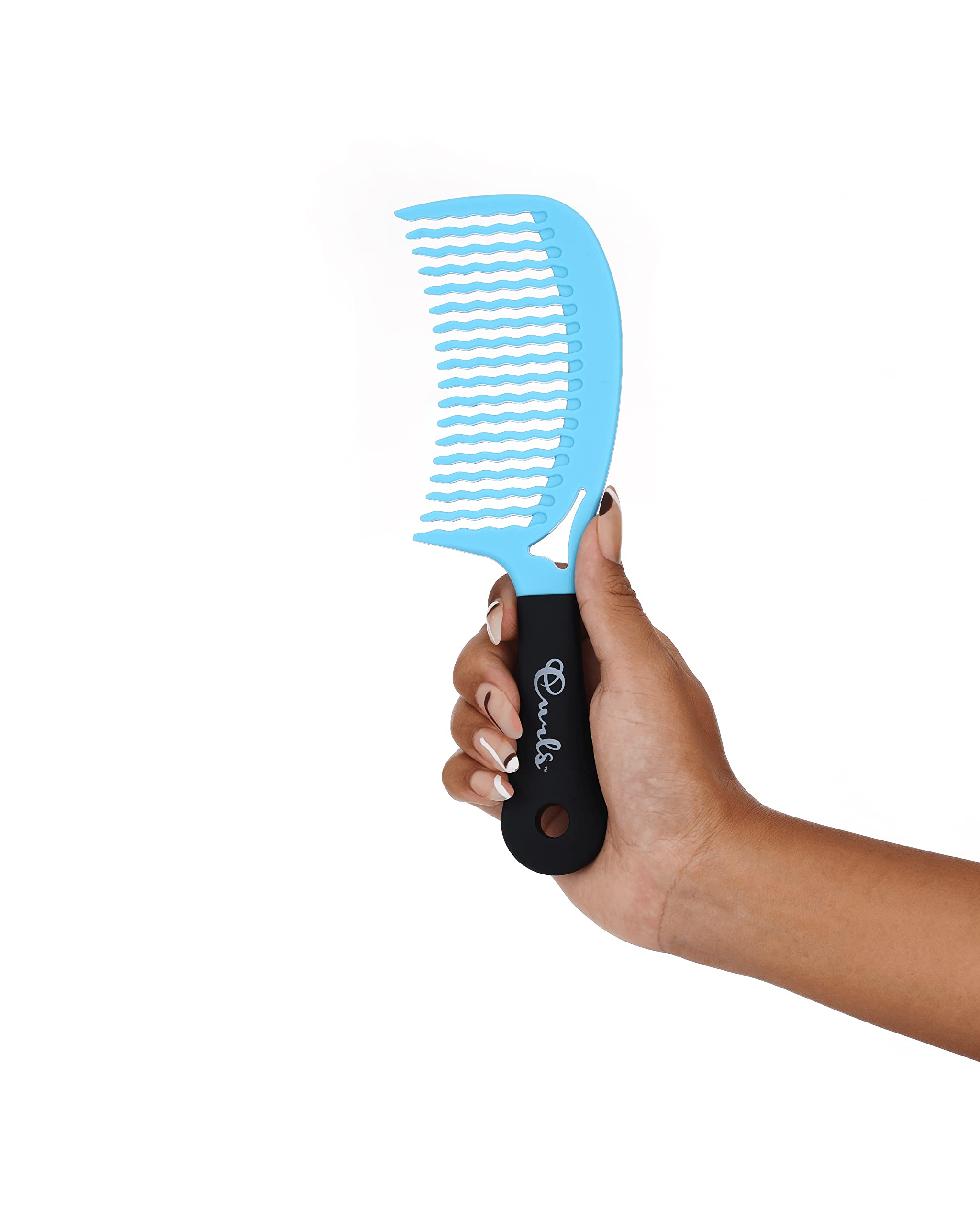 CURLS Styling Tools Easy Glide Detangler Comb - Detangle Curly Hair With Ease - No Ripping, Snagging, or Breakage - For All Curl Types,1CT