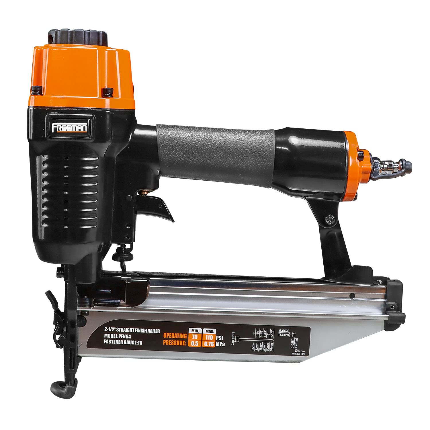 Freeman PFN64 16 Gauge Straight Finish Nailer , Black