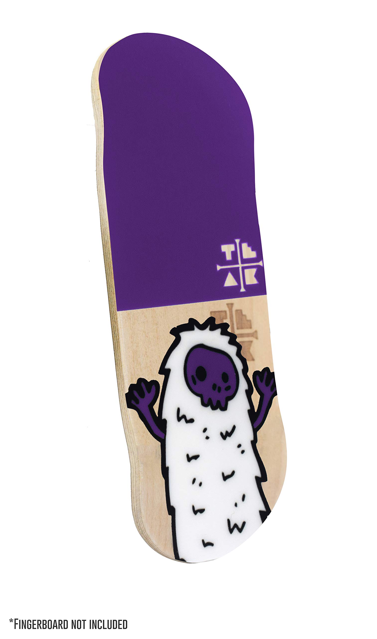 Teak Tuning Fingerboard Deck Graphic, Purple Yeti - Adhesive Graphics to Customize Your 35mm Fingerboard Deck - 110mm Long, 35mm Wide, 0.2mm Thick - Waterproof Vinyl - Includes Mini File