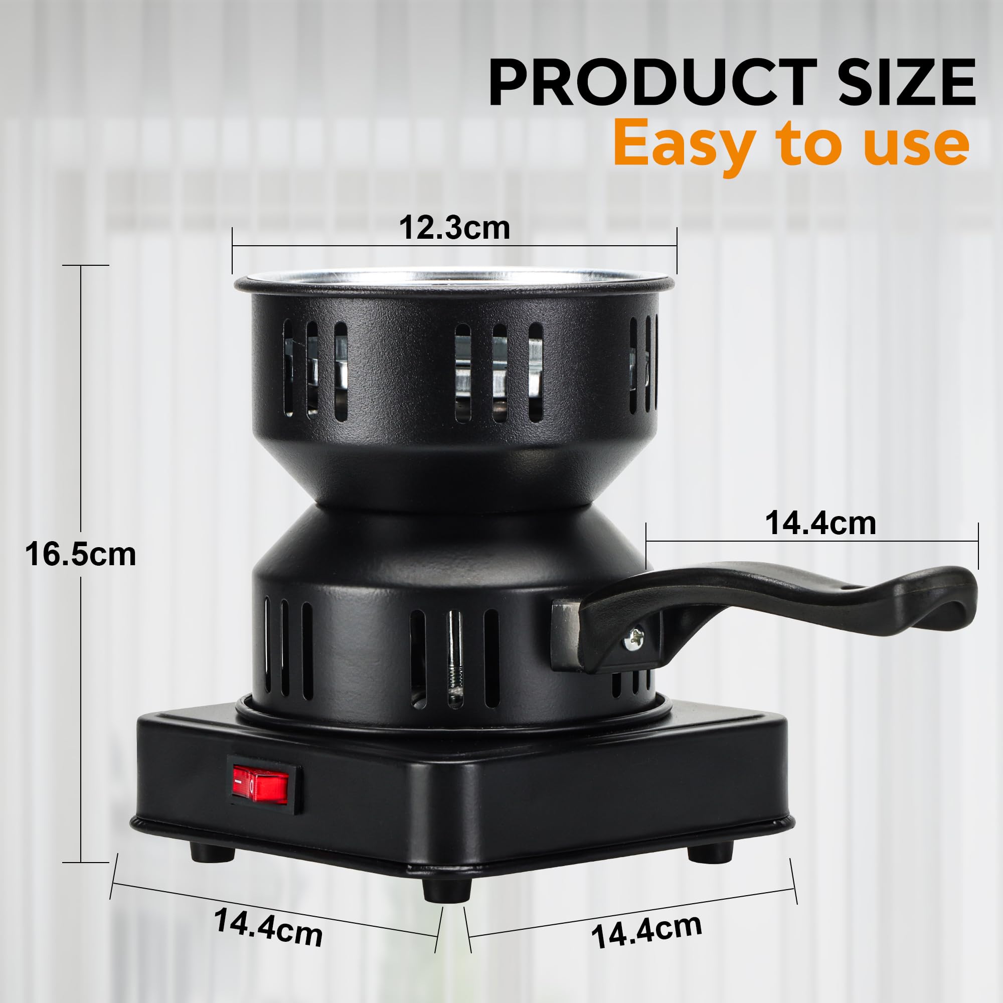 DiDiBirDi Electric Charcoal Burner,Double Layer Multipurpose Charcoal Starter,600W Fast Heating, Suitable for Family Barbecue Dinner