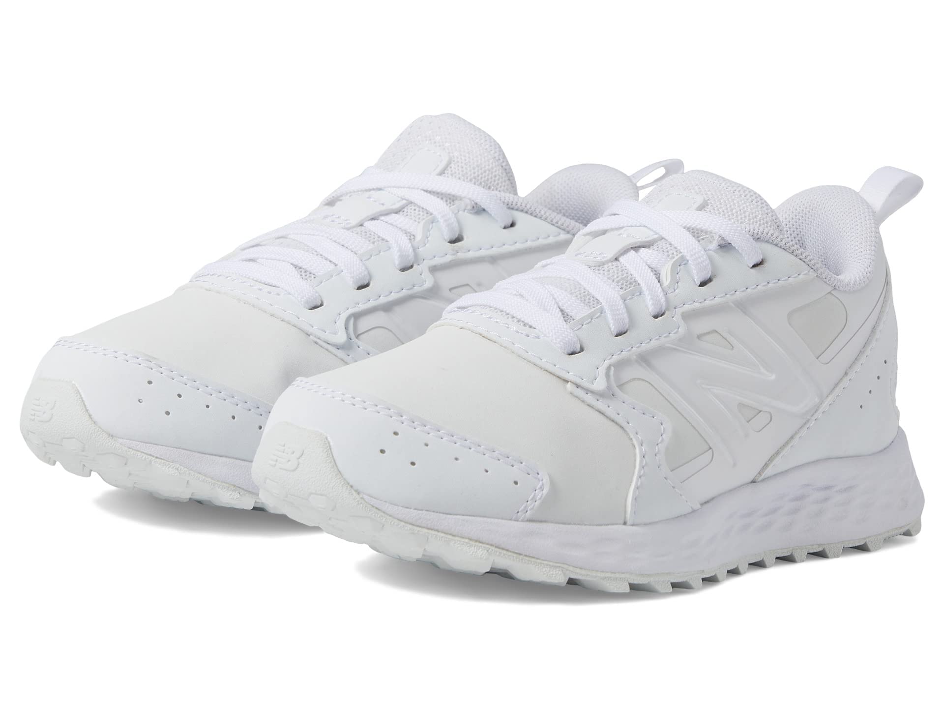 New Balance Kid's Fresh Foam 650 V1 Lace-up Running Shoe, White/White, 6.5 Wide Big Kid