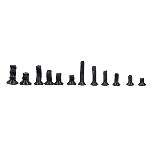 Computer Screw, 600Pcs Carbon Steel Flat Head Electronic Repair Screws Fine Thread Standard Design for Electronics