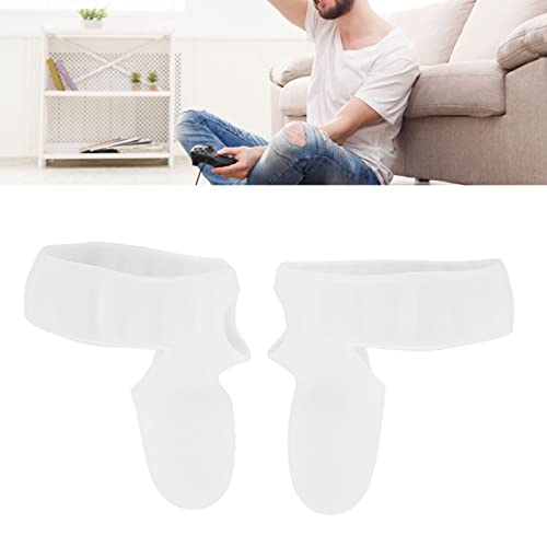 ciciglow VR Silicone Handle Protective Cover, Full Protection Touch Controller Grip Cover Transparent Handle Grips Protector for Quest 2(Transparent White)