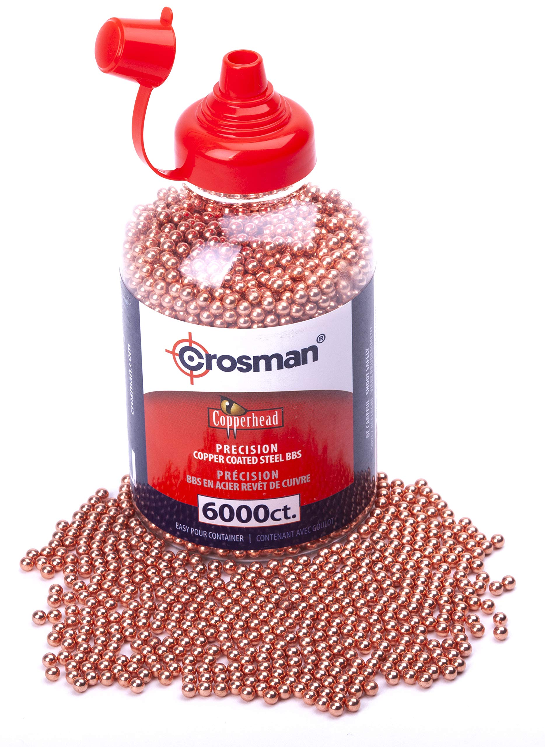 Crosman 12-Gram CO2 Powerlet Cartridges For Use With Air Rifles And Air Pistols, Pack of 40 & Copperhead 4.5mm Copper-Coated BBs (6000-count)