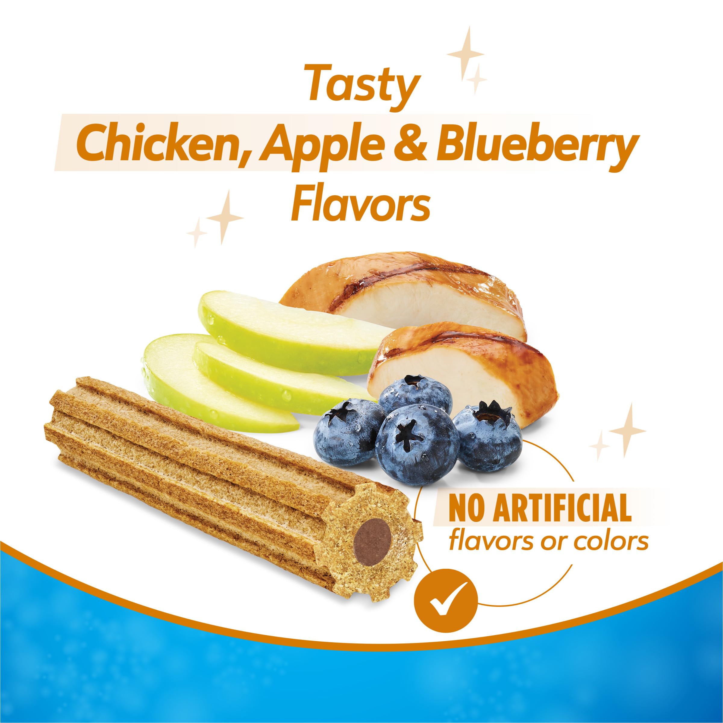 Dentalife Purina Plus Immune Support Chicken, Apple and Blueberry Flavor Large Dog Dental Chews