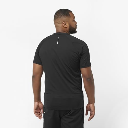 Salomon mens Tee T Shirt, Deep Black, Medium US