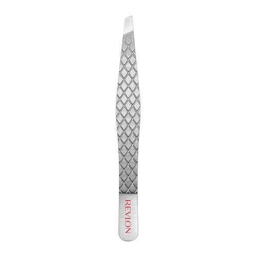 Revlon Ultimate Slant Tweezer, Hand-Finished Ultra-Fine Tips for Precise Hair Removal, Perfect for Tweezing The Tiniest Hairs, Made With Stainless Steel, 1 count
