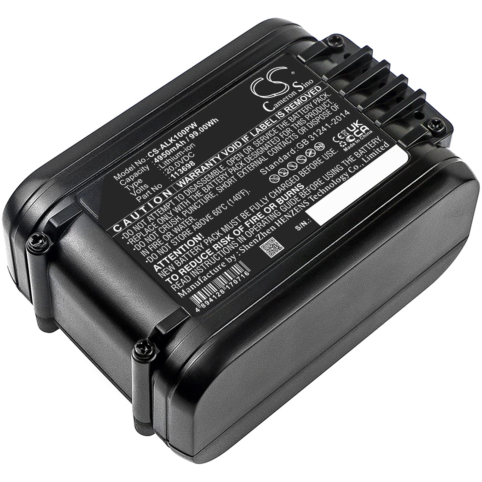 Cameron Sino New 4950mAh / 99.00WhReplacement Battery Fit for AL-KO Easy Flex 34.8 Li Lawnmower, Easy Flex CSA 2020, Easy Flex CSA 2020 Pole Pruner, Easy Flex GT 2025 etc