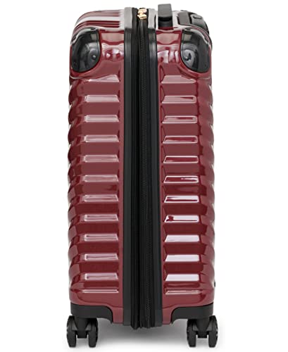 Karl Lagerfeld Paris Women's Carryon Spinner Wheels Hardside, Burgundy, One Size
