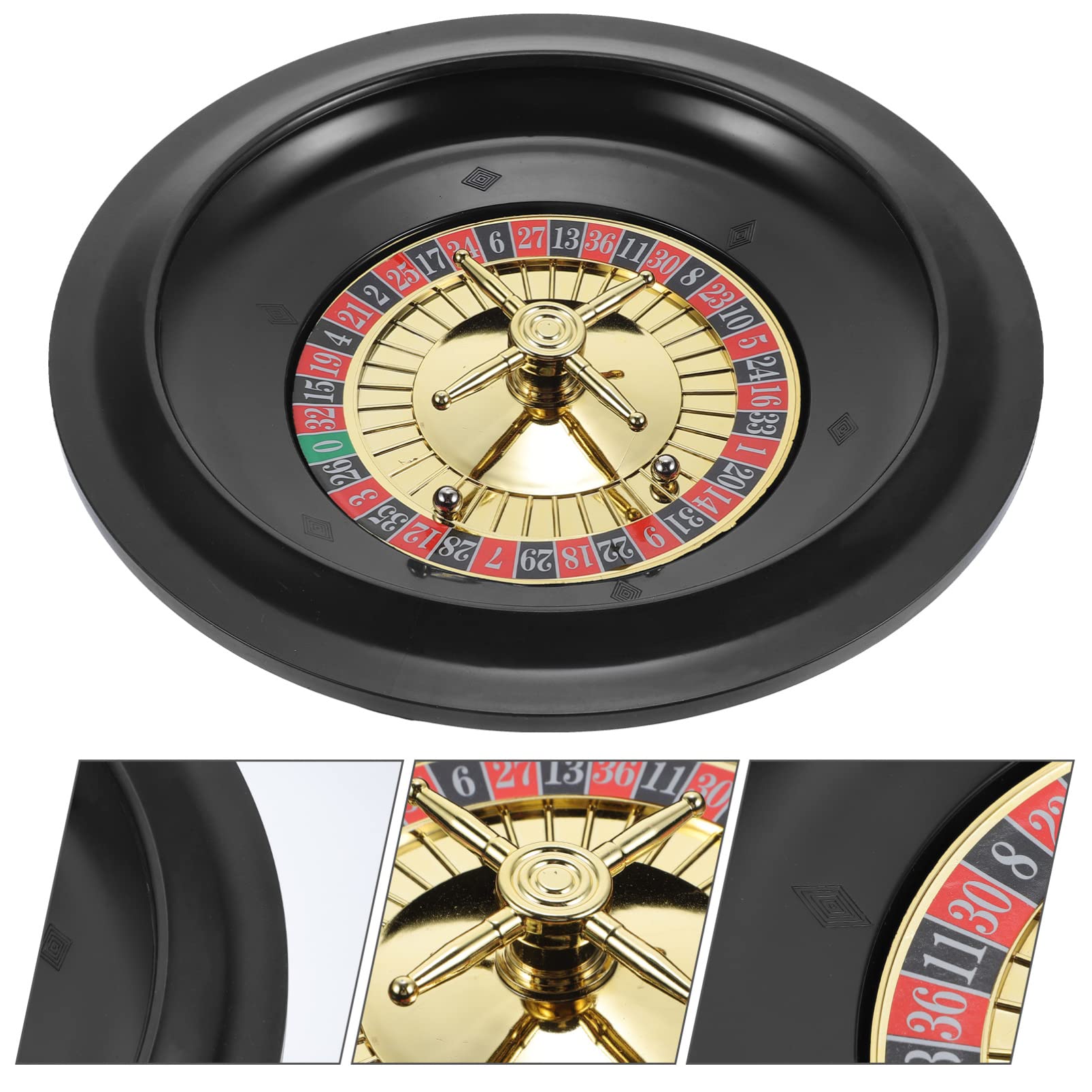 Cabilock Poker Table Roulette Wheel Table Poker Wheel Rotating Poker Wheel Prop Game Wheel Poker Game Prop Party Game Prop Poker Supply Decorative Poker Wheel Plastic